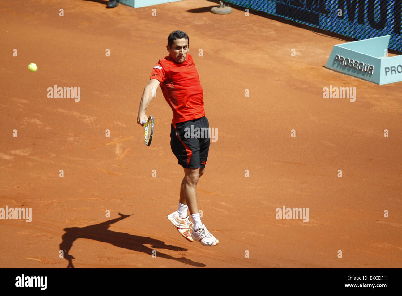 Nicolas Almagro (ESP) in action against Rafael Nadal (ESP Stock Photo ...
