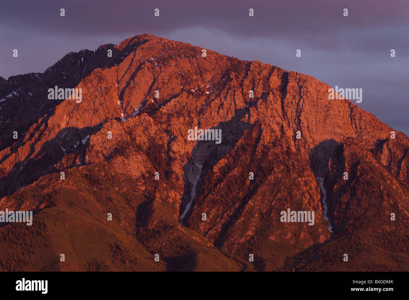 Mount Olympus in the Wasatch foothills near Salt Lake City, Utah, USA ...
