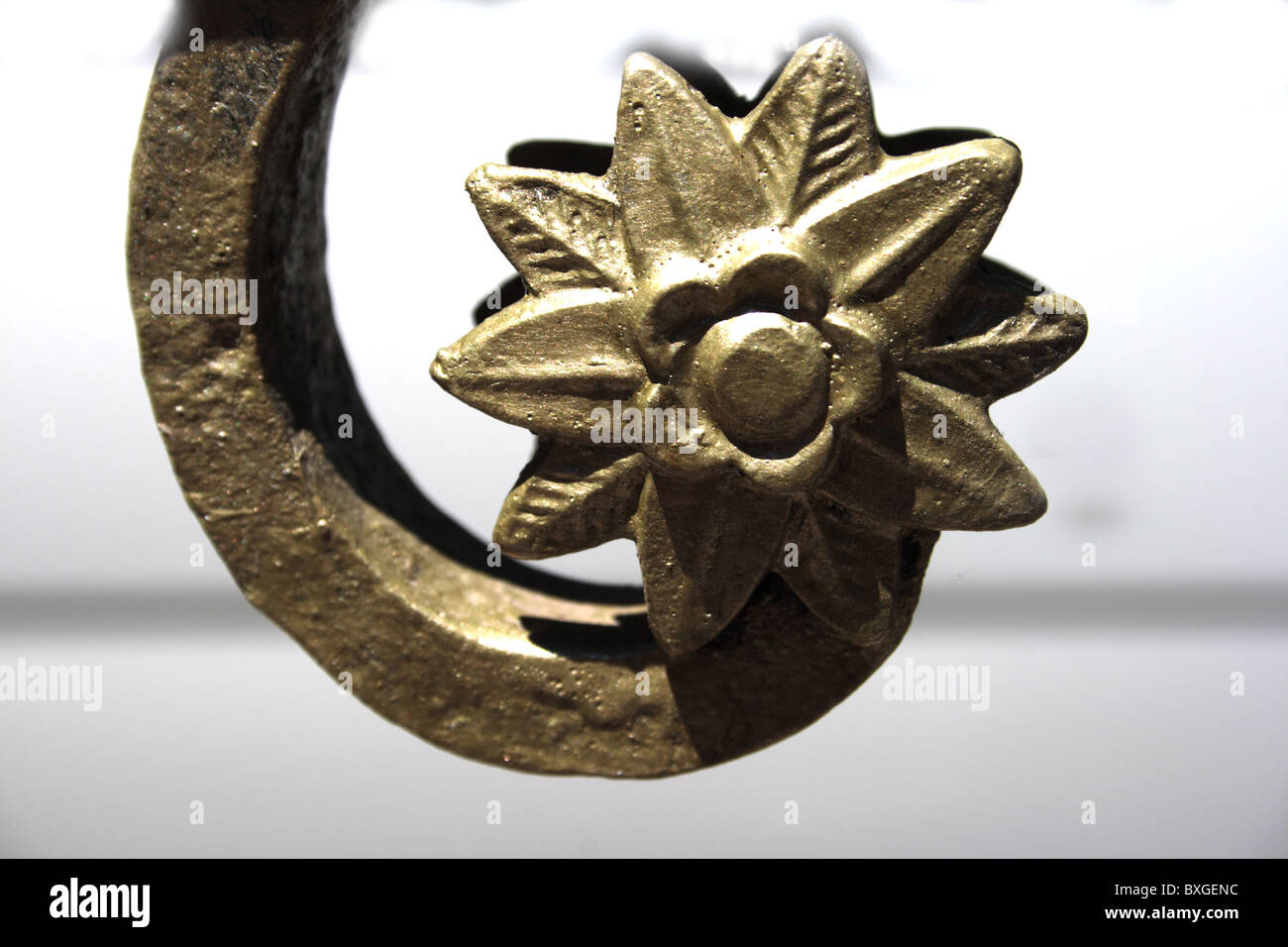 detail of a fencing forged flower Stock Photo - Alamy