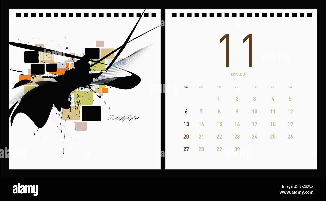 November calendar hi-res stock photography and images - Alamy