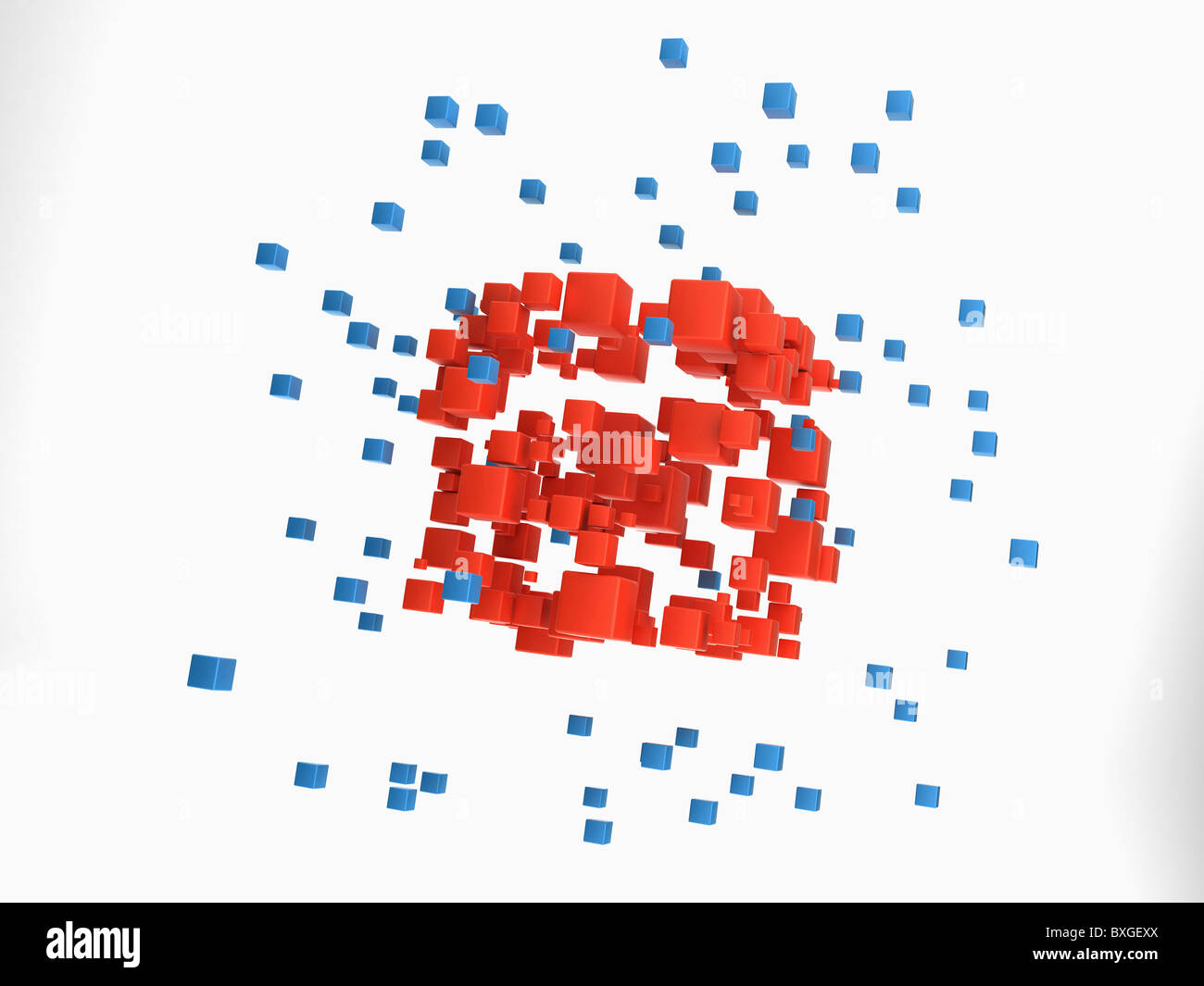 red and blue cubes Stock Photo - Alamy