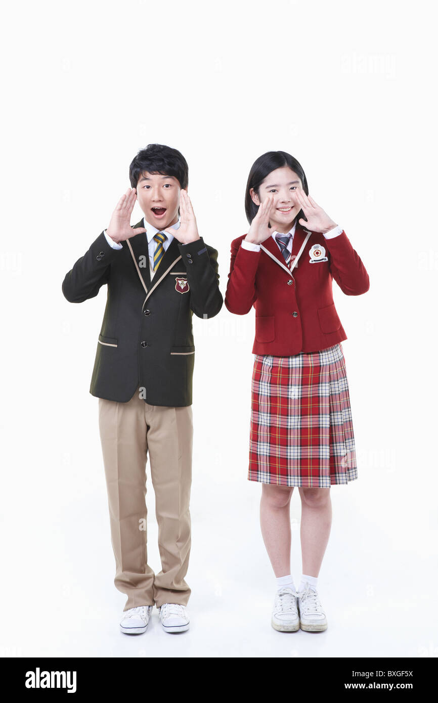 students in their uniforms Stock Photo - Alamy