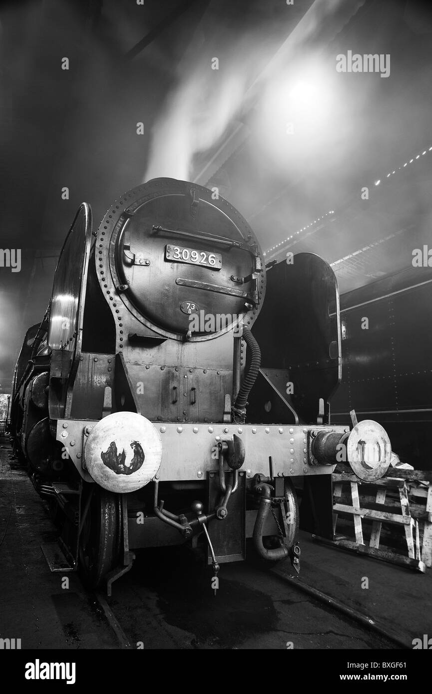 "Schools Class" steam locomotive 30926 Repton pictured in the engine ...