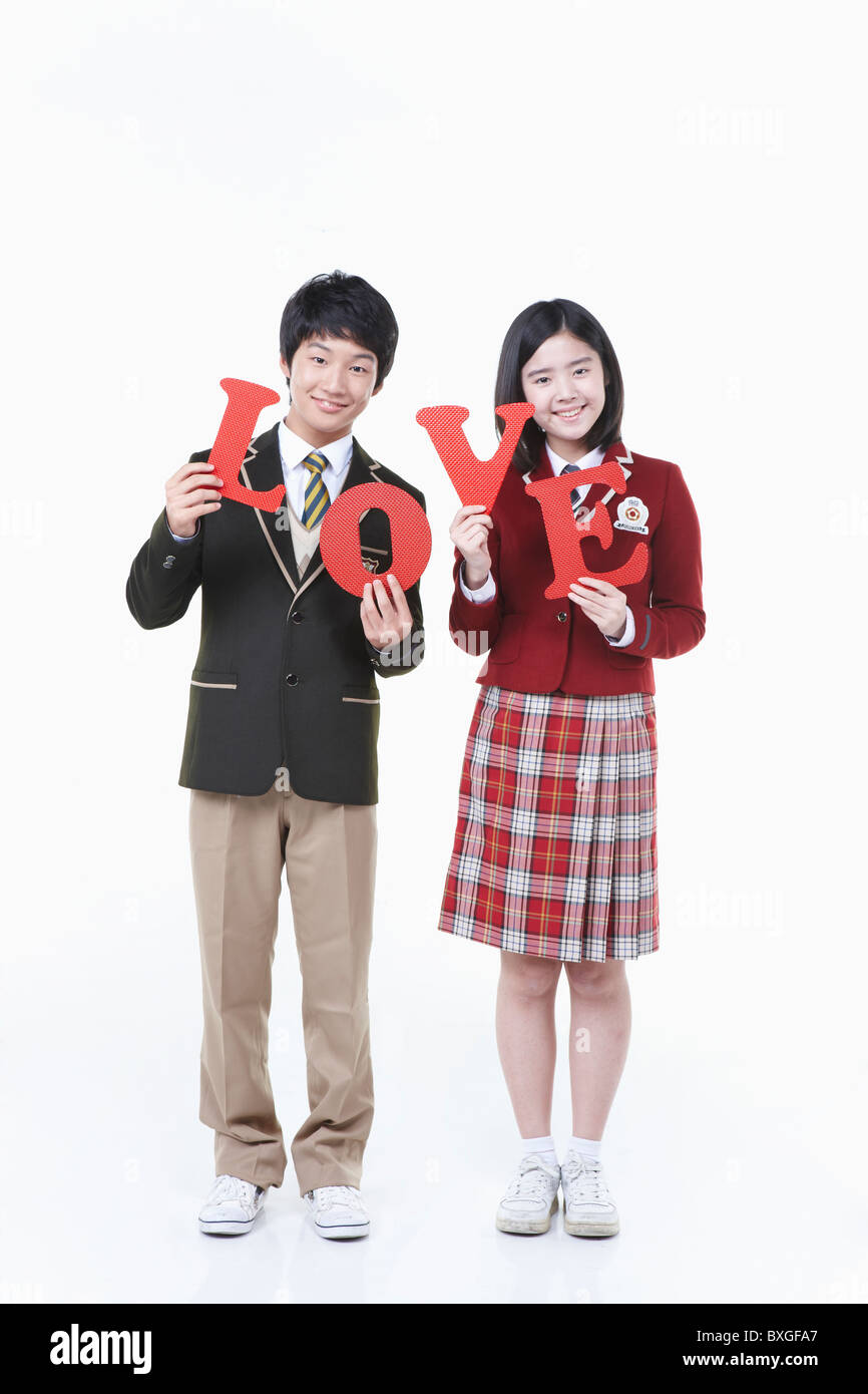 students and love Stock Photo - Alamy