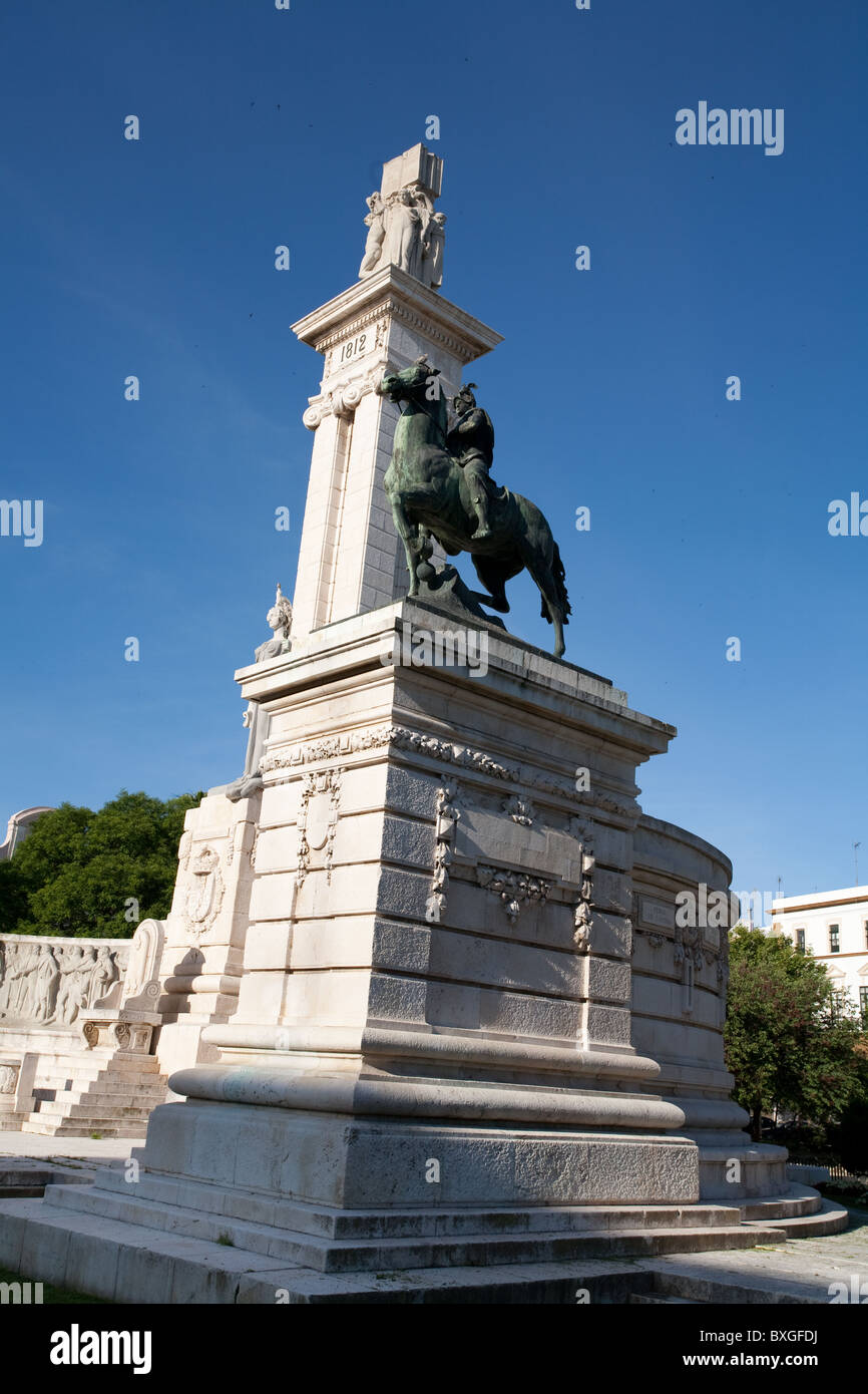 Monument to the Cadiz constitution in Plaza Espana CADIZ Spain Stock ...