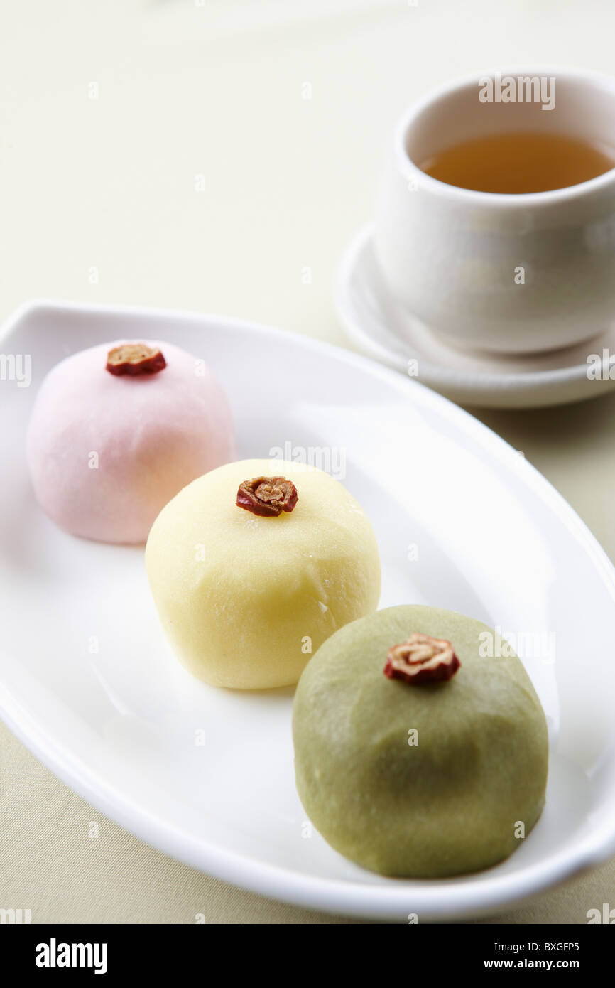 rice cake and tea Stock Photo - Alamy