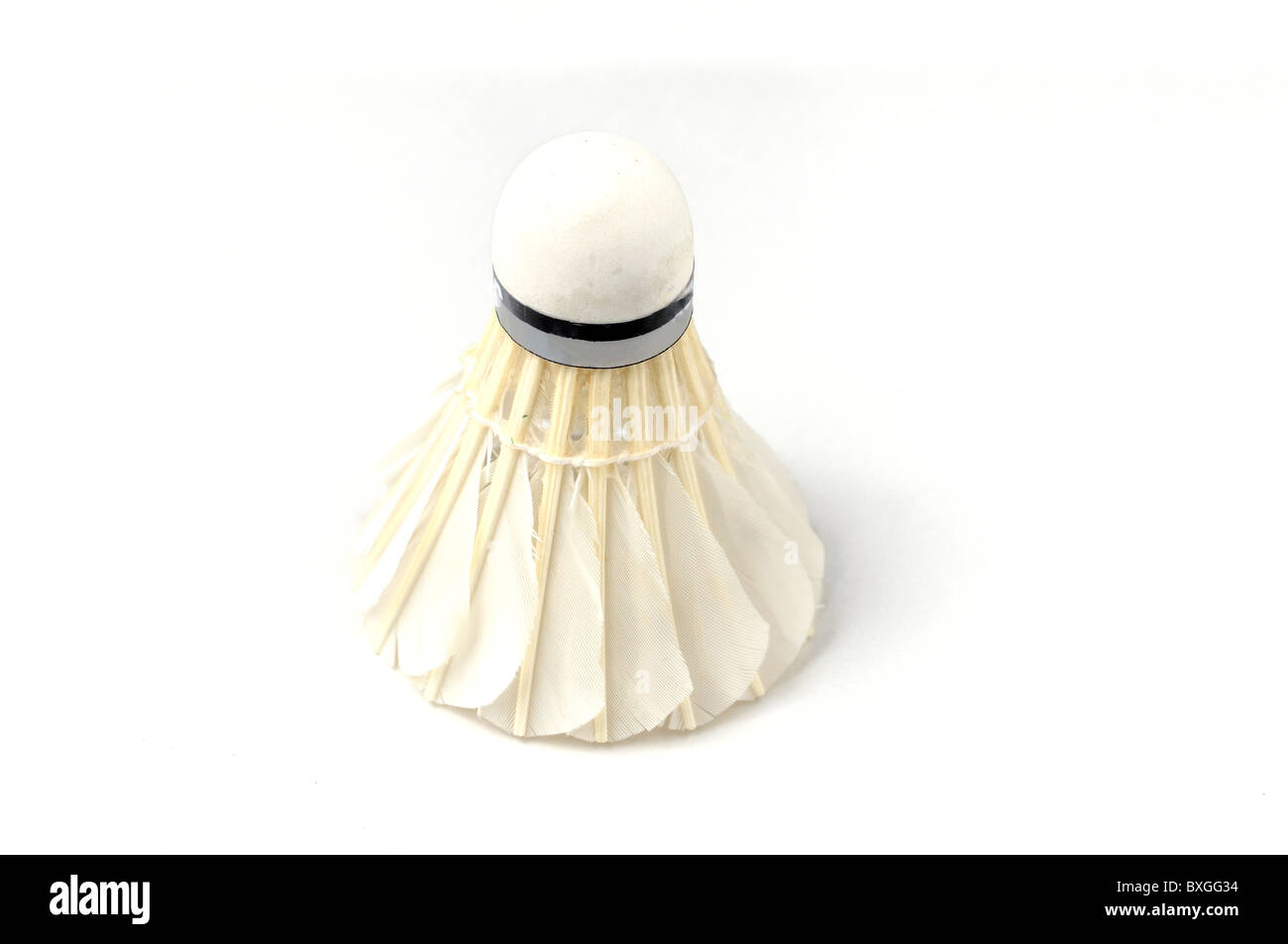 Shuttlecock isolated on a white back ground Stock Photo - Alamy