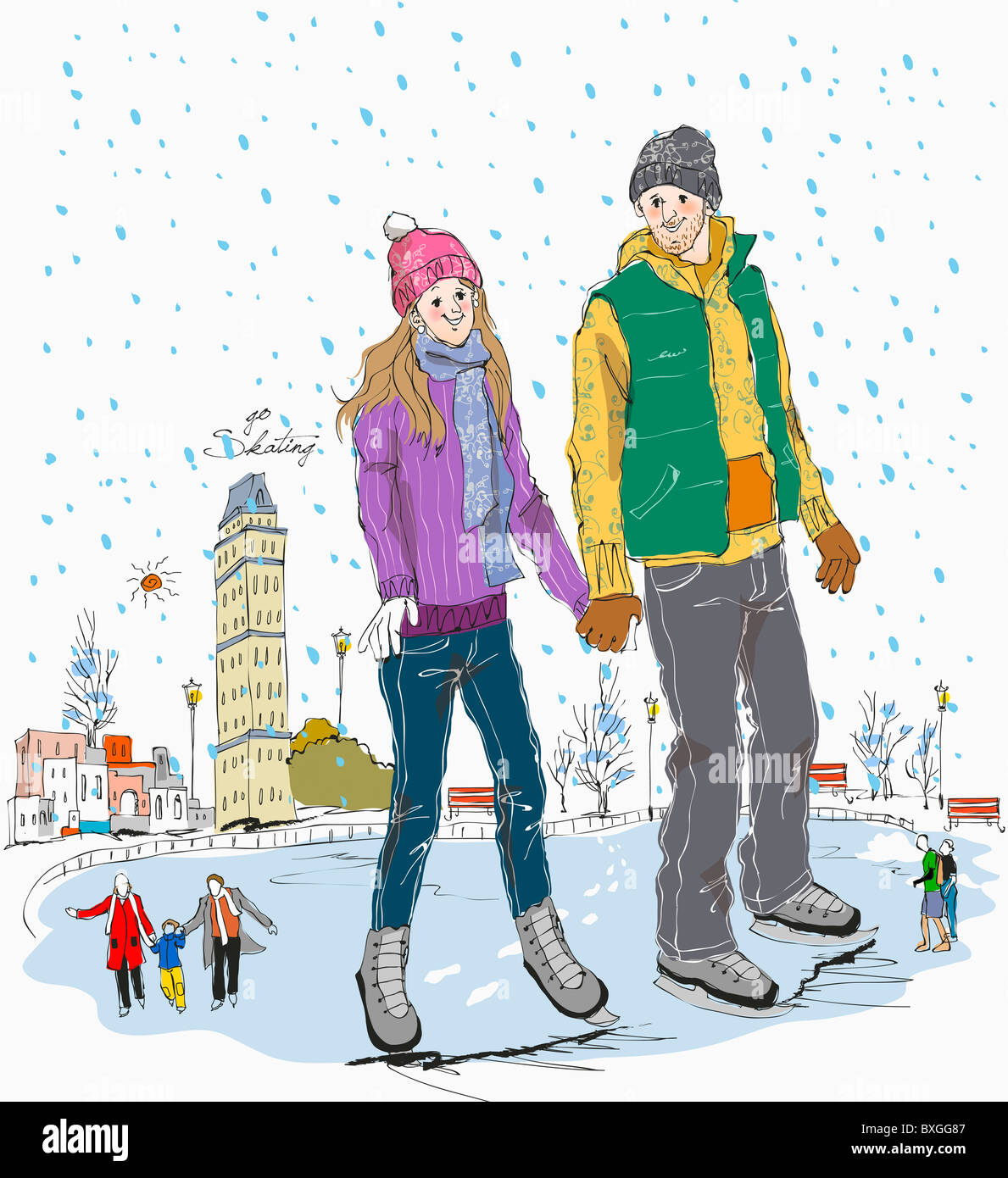 Ice skate go skating hi-res stock photography and images - Alamy