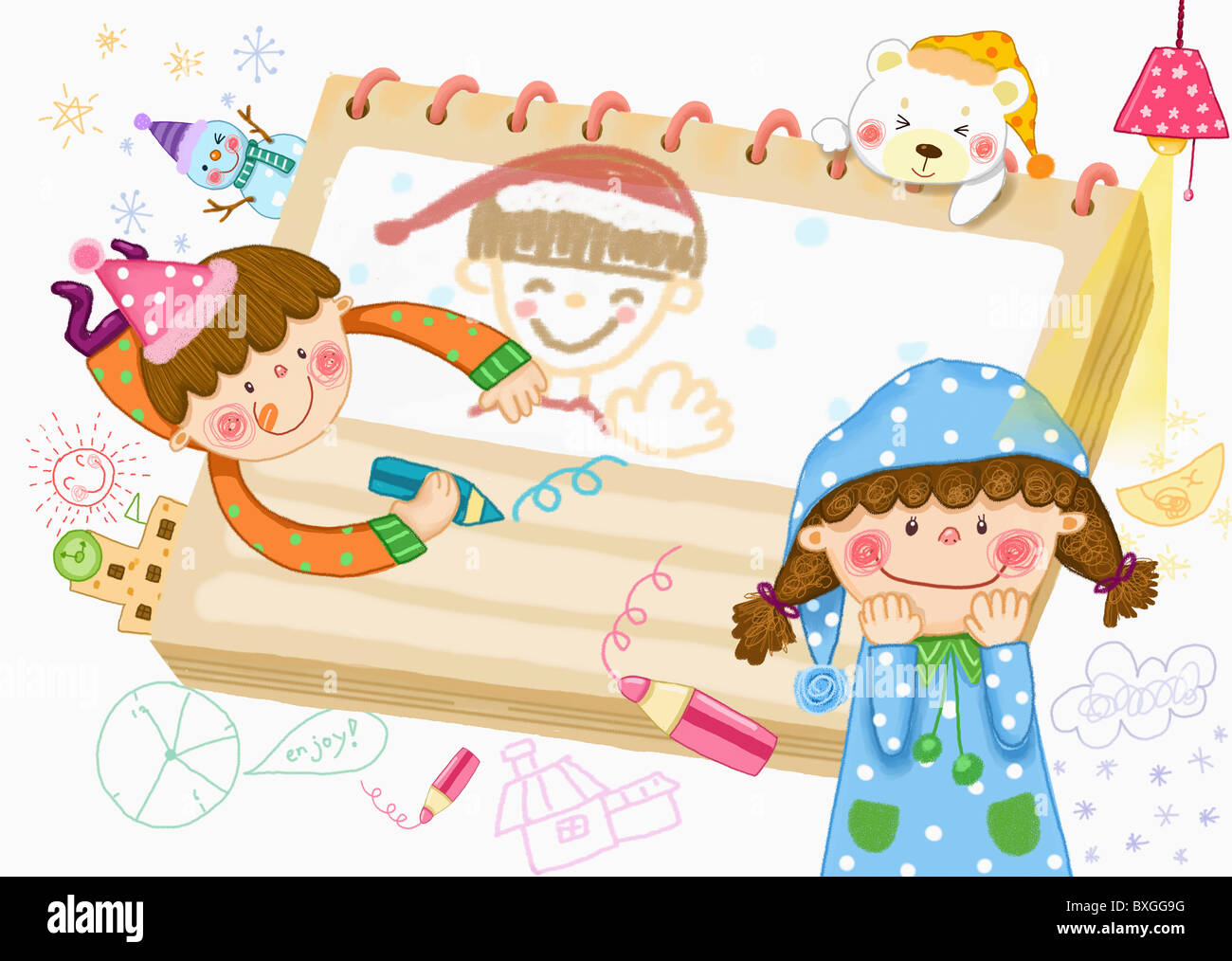 Childrens drawing hi-res stock photography and images - Alamy