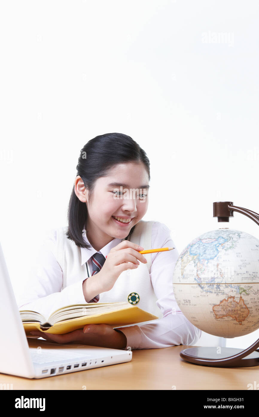 girl and global education Stock Photo - Alamy