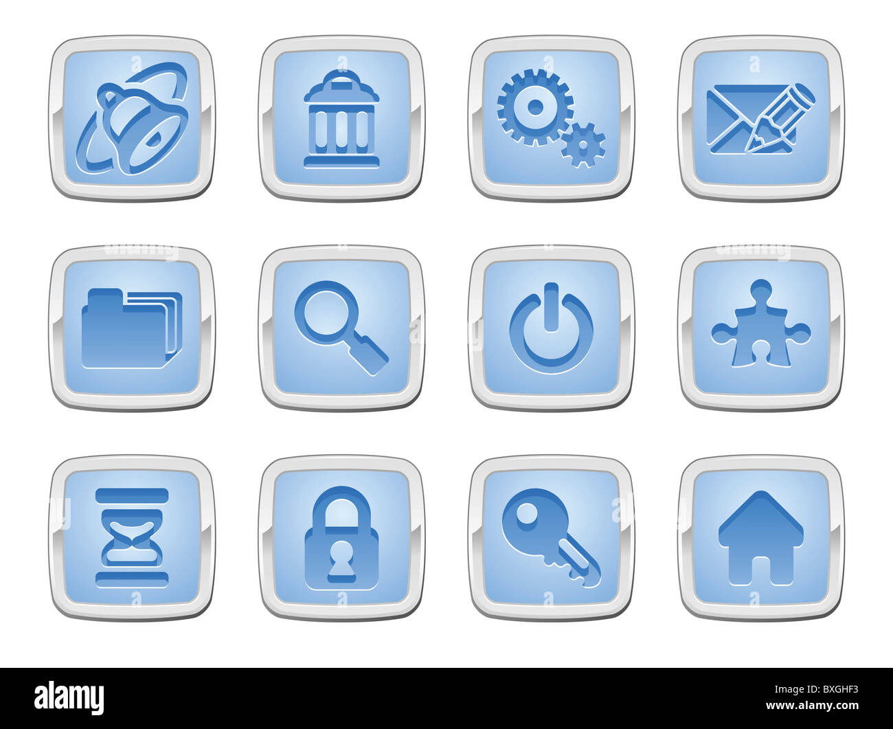 illustration of an internet icon set series Stock Photo - Alamy