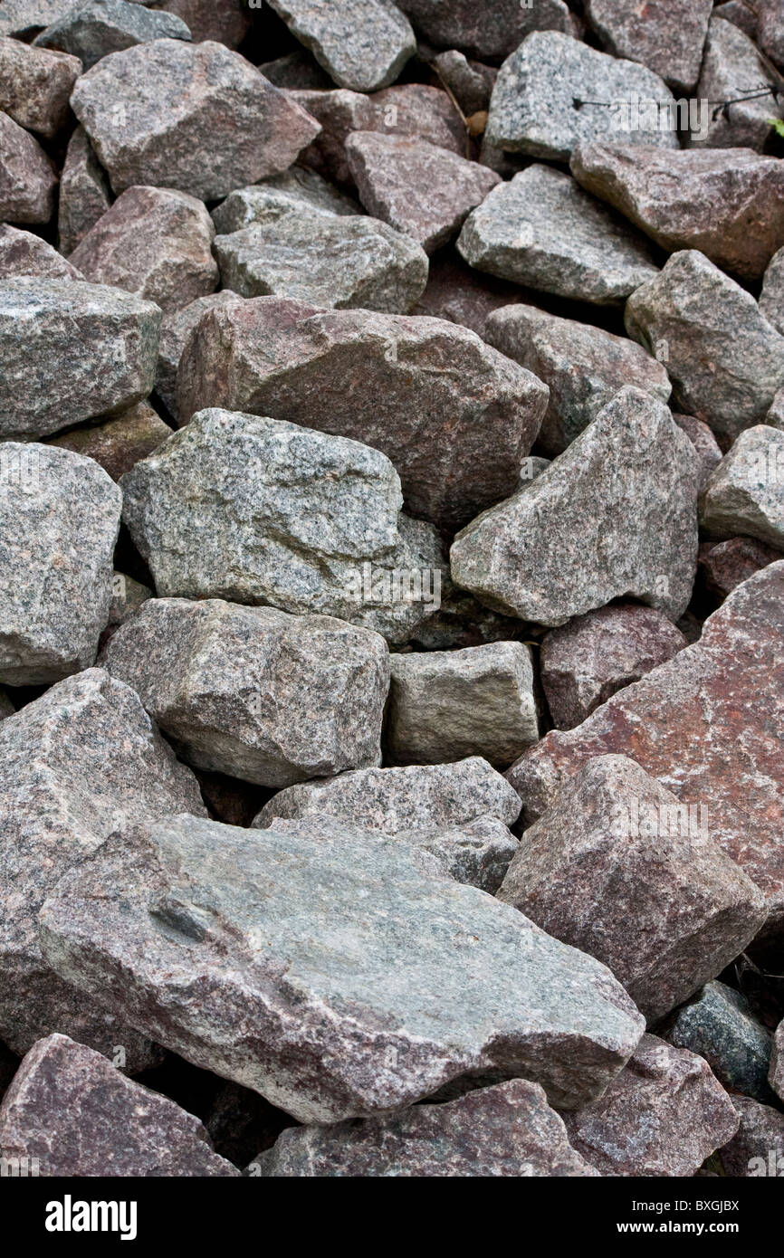 small angular granite boulders Stock Photo - Alamy