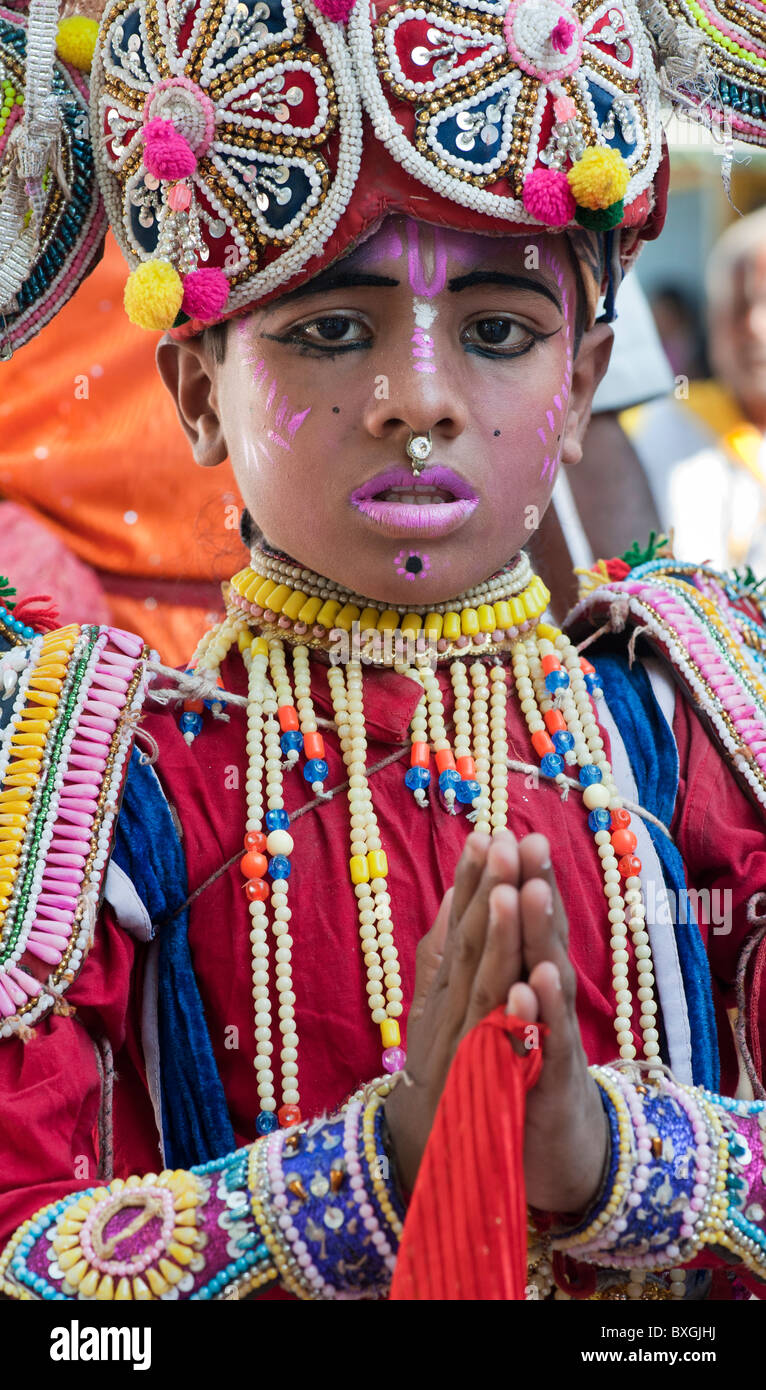 Indian Boy Dressed Up As Hindu Deity High Resolution Stock Photography ...