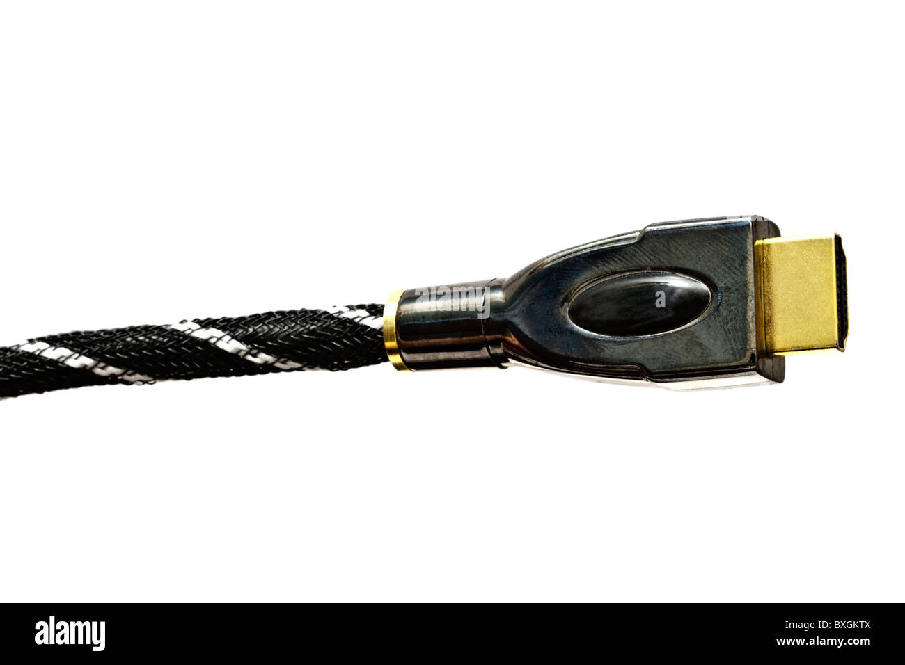 HDMI cable isolated on white background Stock Photo - Alamy