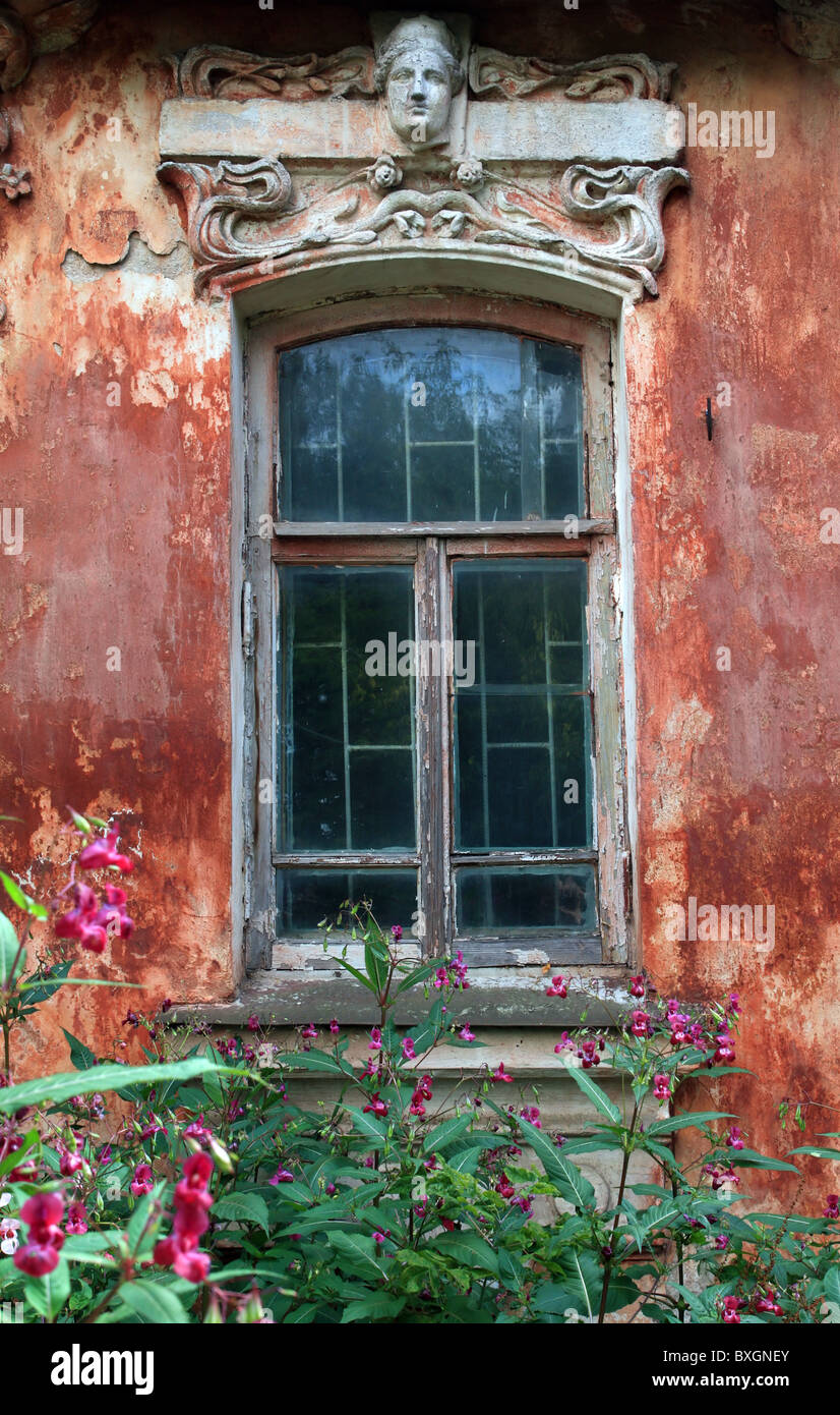 window in old-time house Stock Photo - Alamy