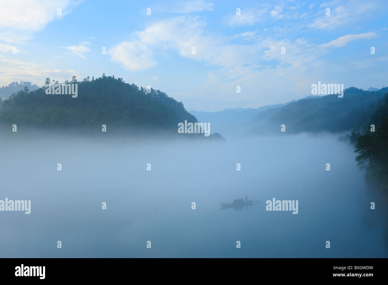 River landscape in Hunan province, China Stock Photo - Alamy
