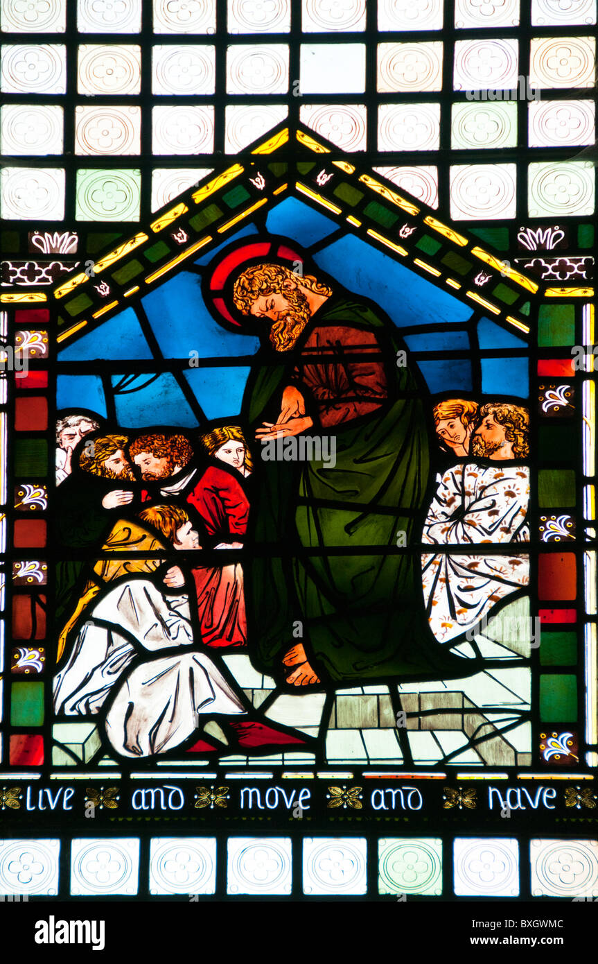 Stained glass of All Satints Church, Selsley, Gloucestershire ...