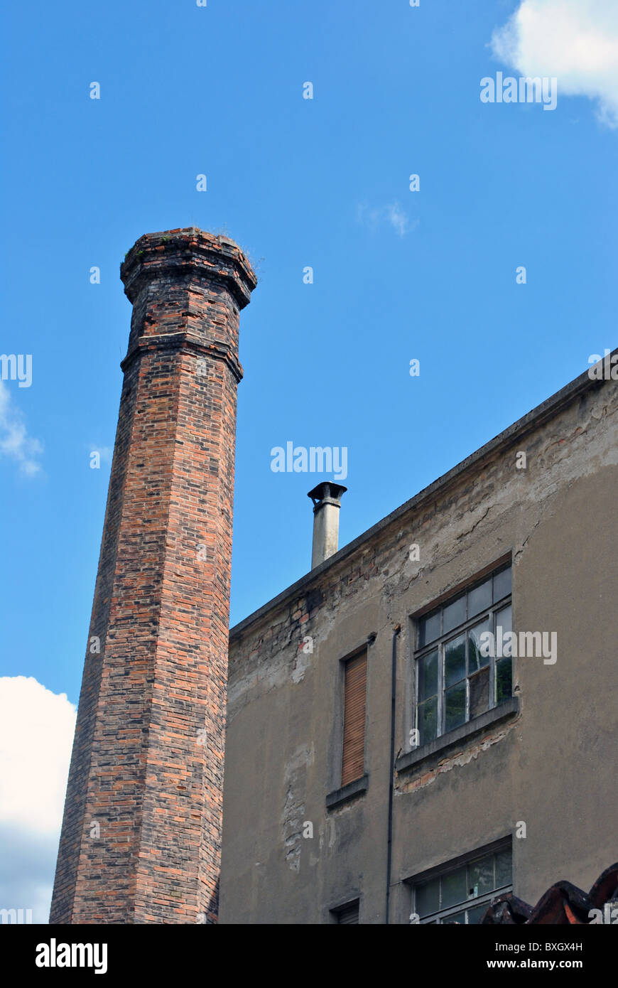furnace chimney abandoned red brick chimney used for working in high ...