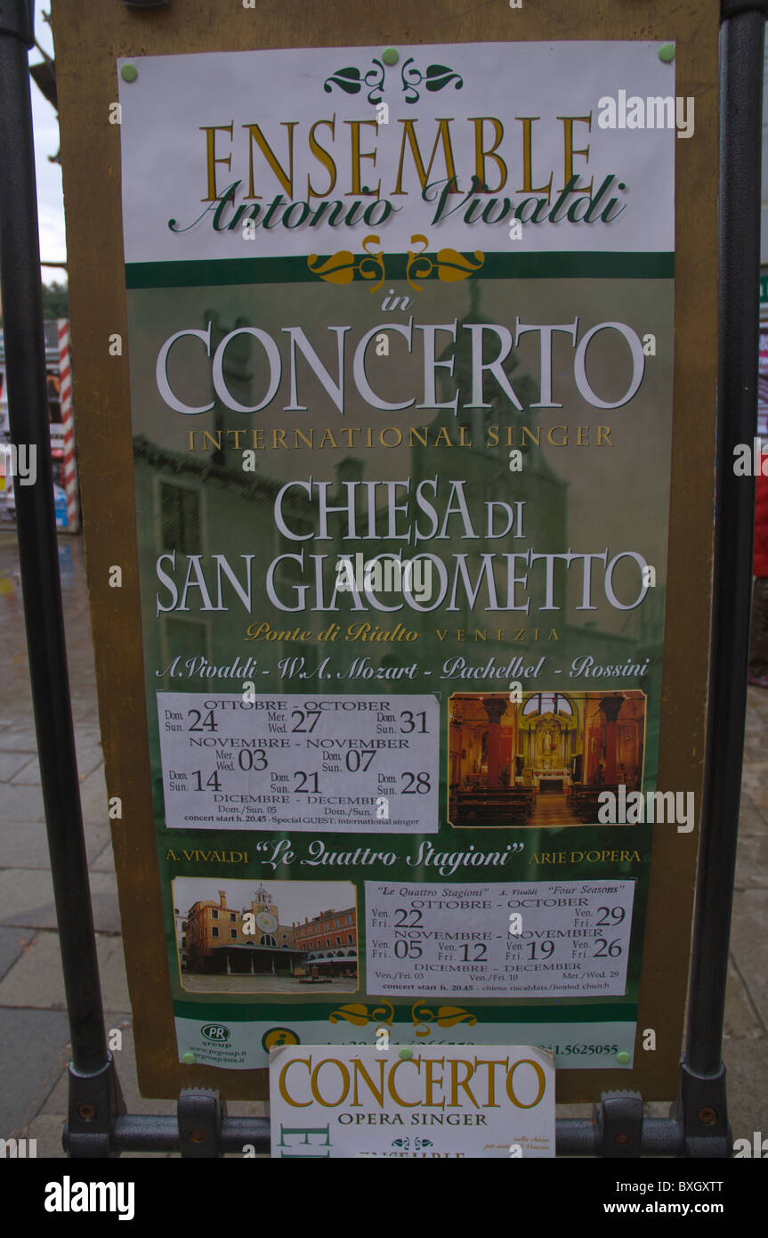 Posters advertising concerts Dorsoduro district Venice the Veneto ...
