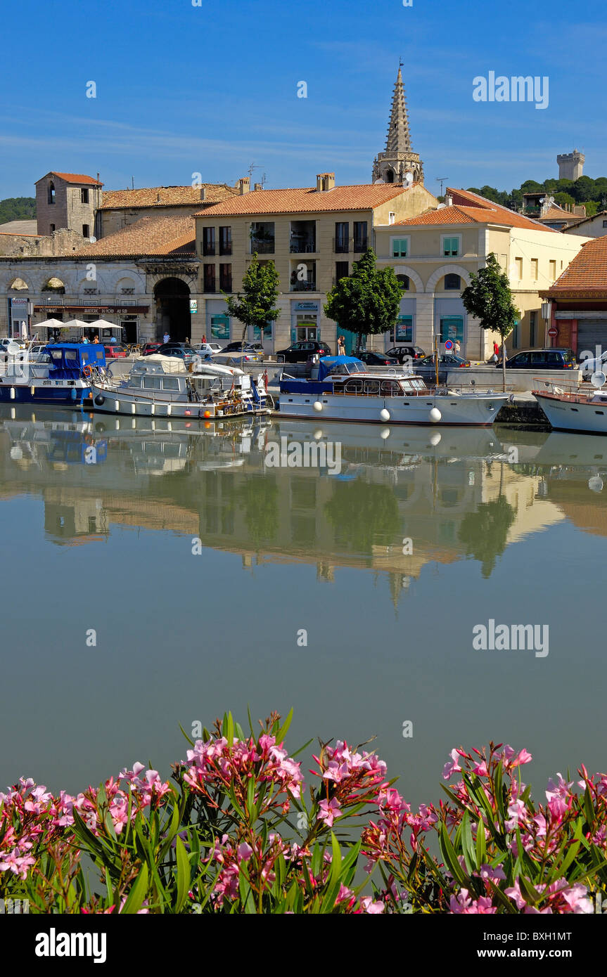 Canal du Rhone at Sete, Beaucaire. Bouches-du-Rhône. Gard departament ...