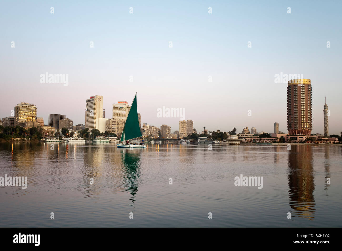 Egypt, Cairo. A felucca on the nile Stock Photo - Alamy