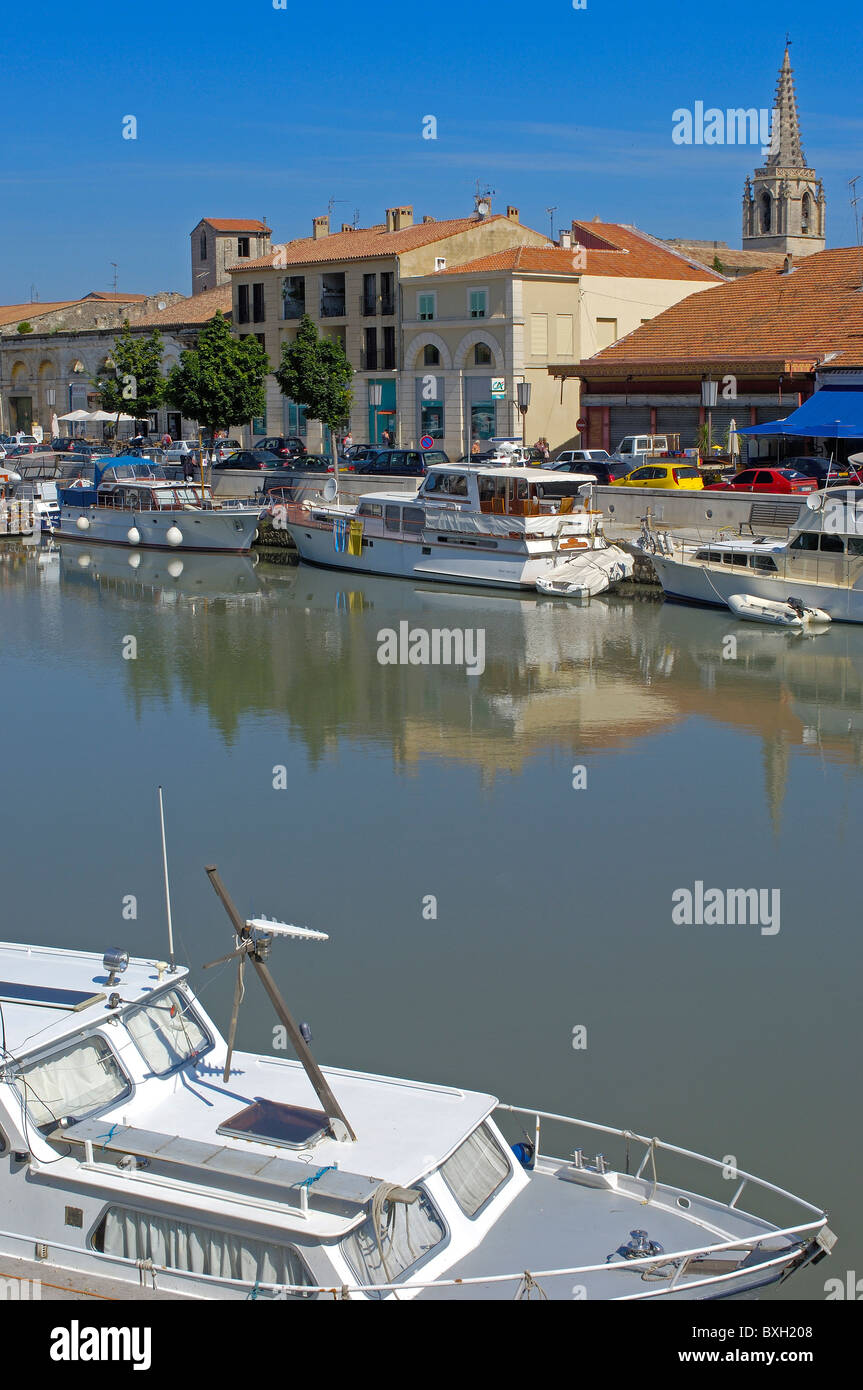 Canal du Rhone at Sete, Beaucaire. Bouches-du-Rhône. Gard departament ...