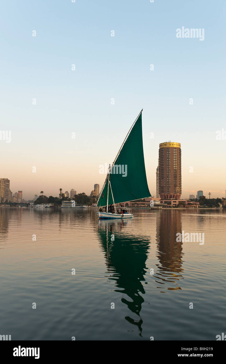 Egypt, Cairo. A felucca on the nile Stock Photo - Alamy