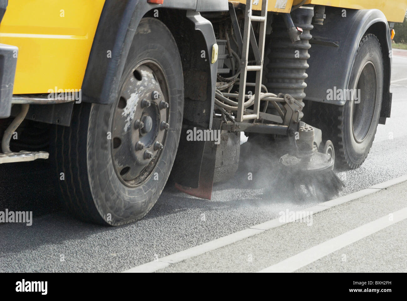 Road sweeper lorry Stock Photo - Alamy
