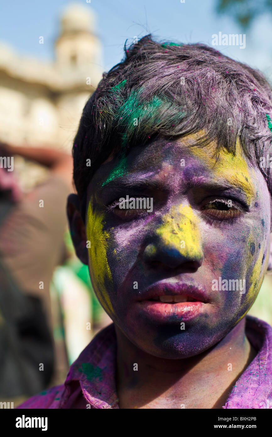 Holi, festival of colours, Mathura, India Stock Photo - Alamy