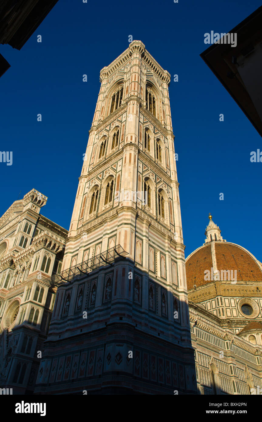 Campanile di Giotto bell tower Duomo the Cathedral exterior Florence ...