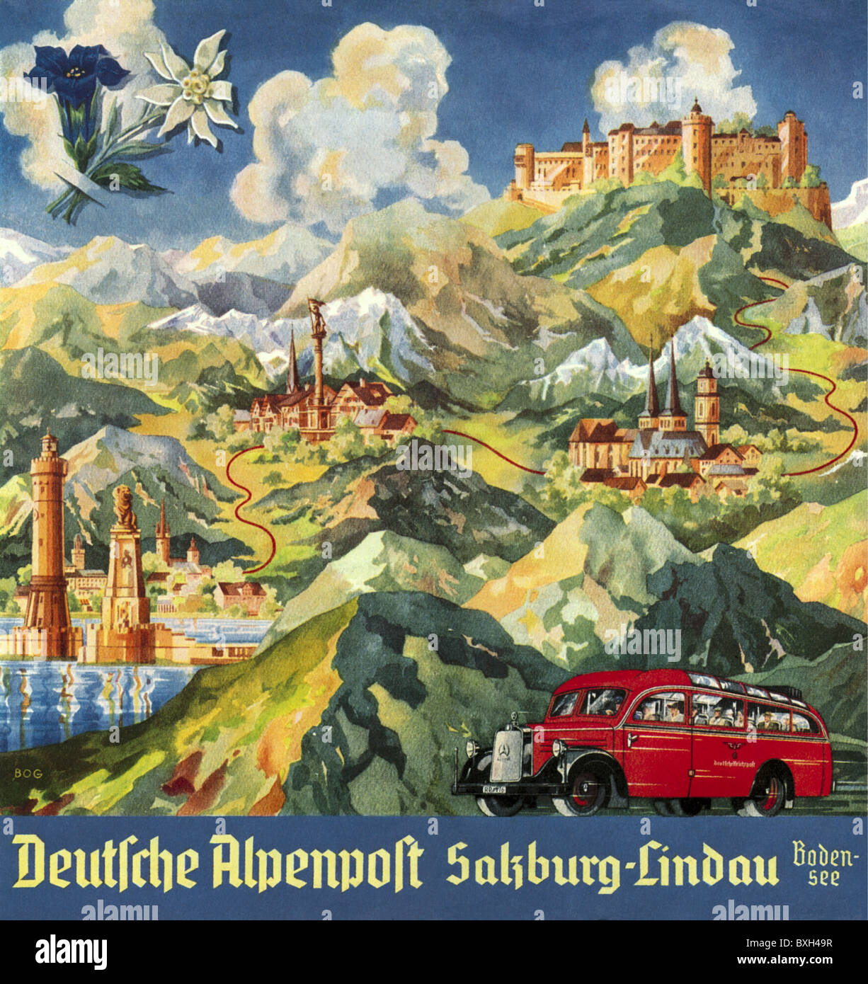 mail / post, German Alpin post, cover, Germany, 1939, Additional-Rights ...