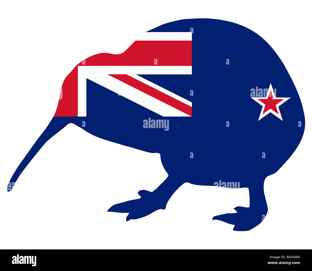 Kiwi bird new zealand flag Cut Out Stock Images & Pictures - Alamy