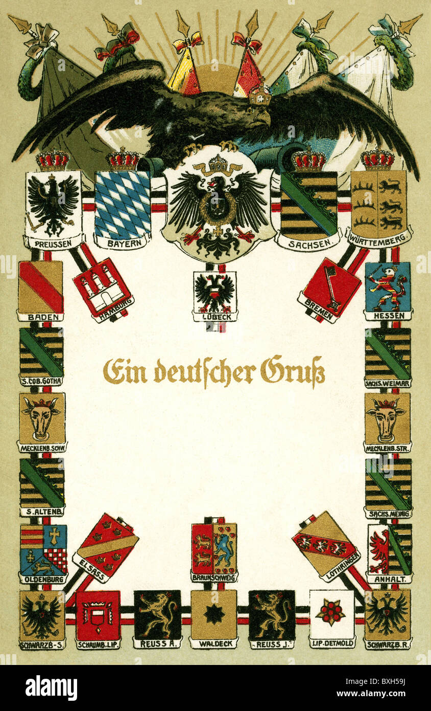 heraldry, coat of arms, German Empire, national emblems, Federal coat ...