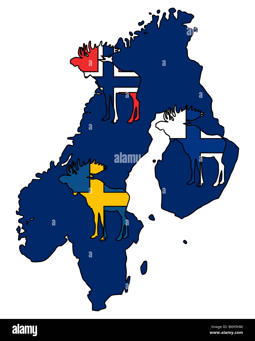 Moose sign finland hi-res stock photography and images - Alamy
