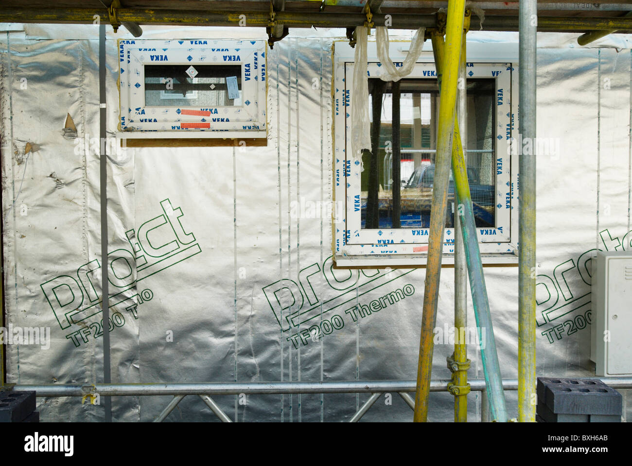 Thermo wall insulation London UK Stock Photo - Alamy