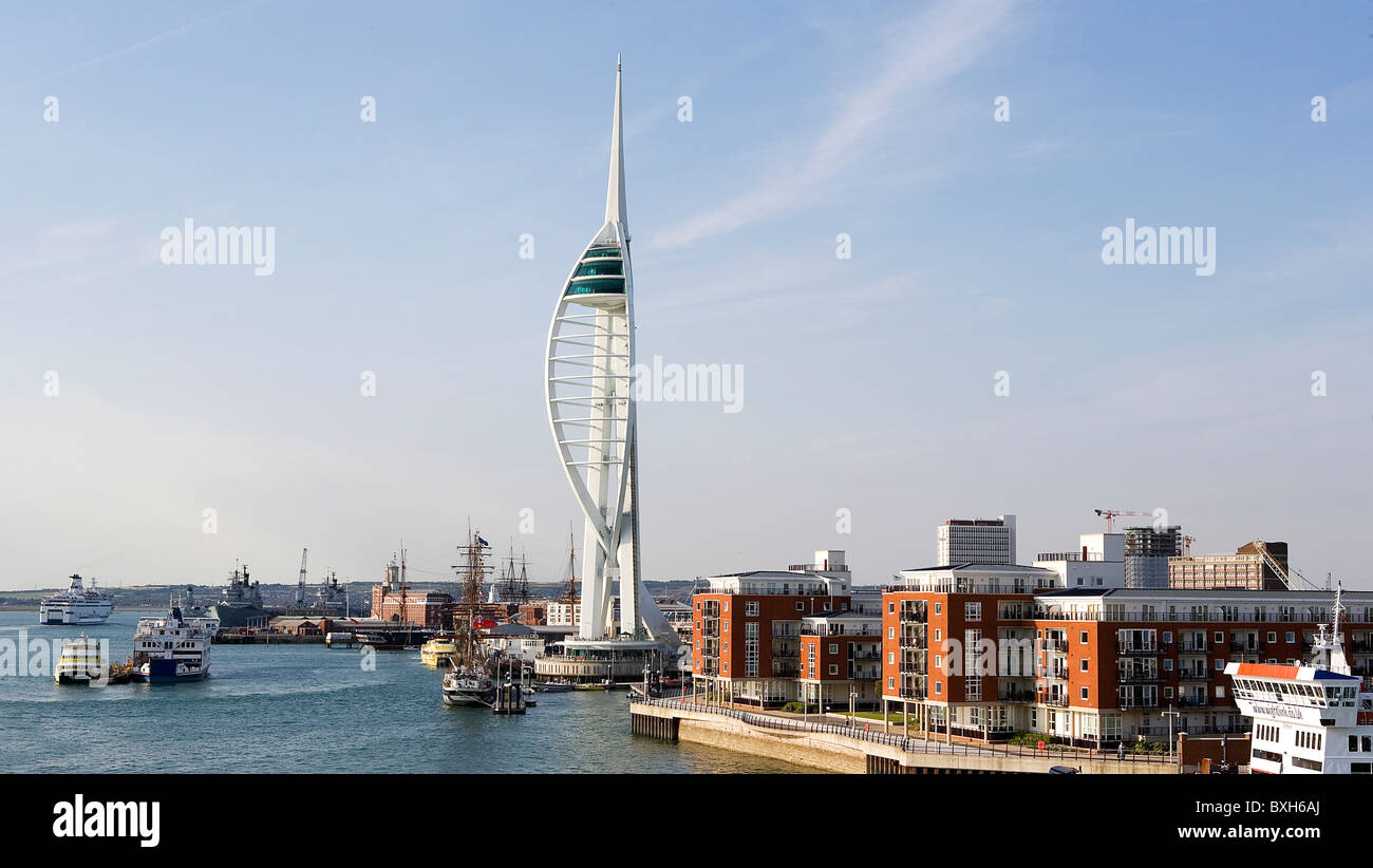 Spinnaker Tower Portsmouth waterfront Hampshire UK Stock Photo - Alamy