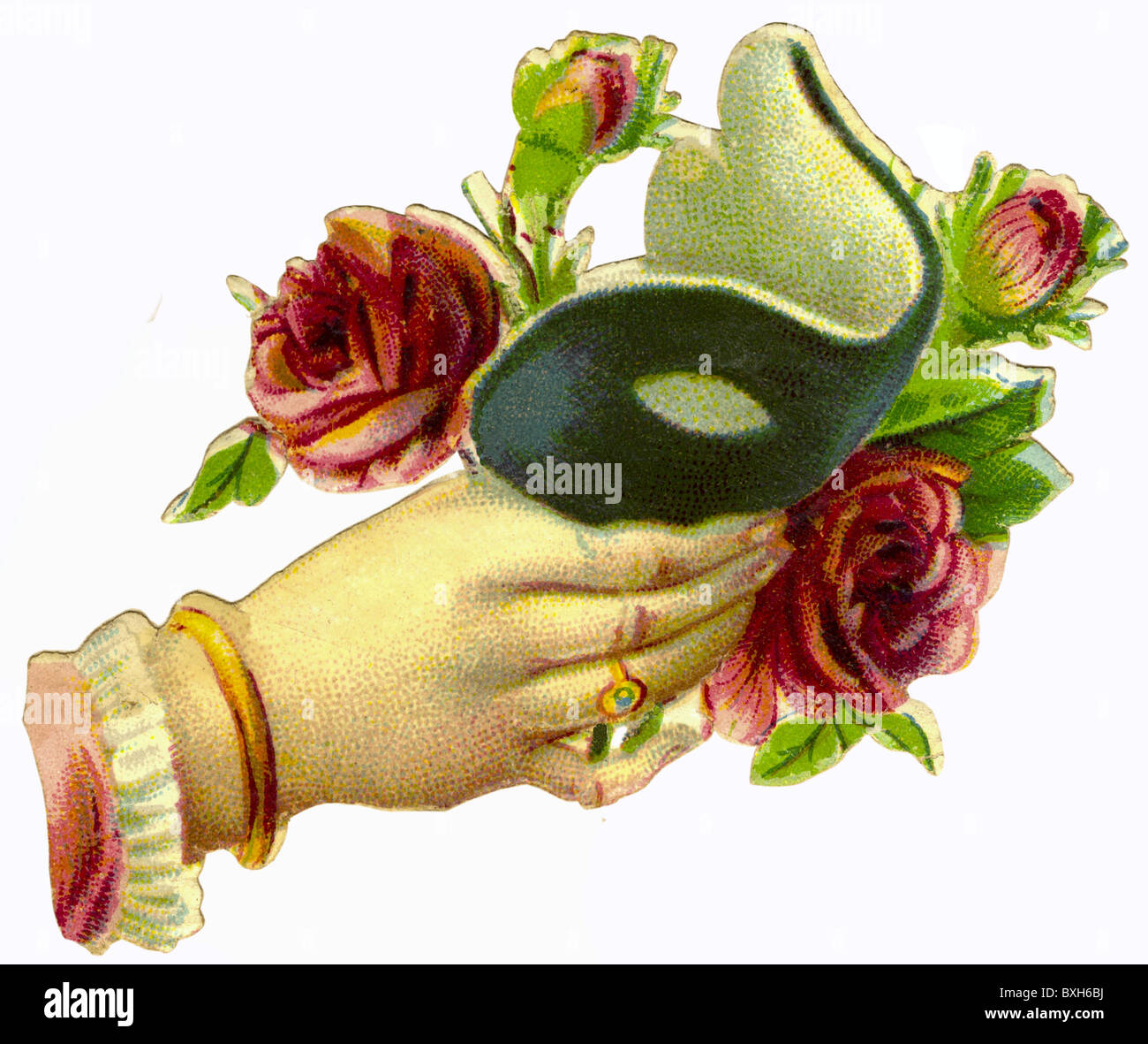 festivity, carnival, mask, Germany, lithograph, 1897, Additional-Rights ...