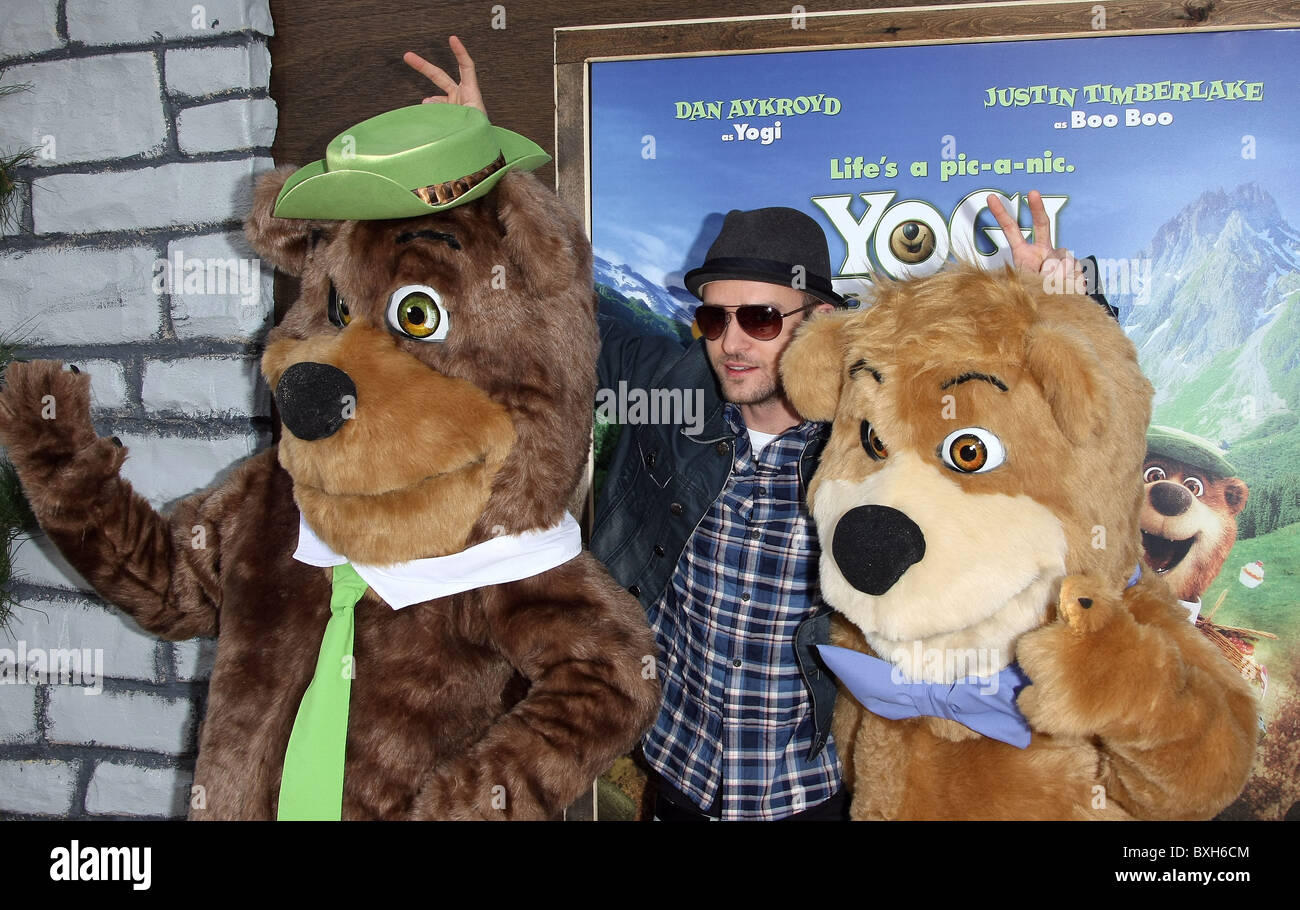 YOGI BEAR JUSTIN TIMBERLAKE BOO BOO YOGI BEAR LOS ANGELES PREMIERE LOS ...