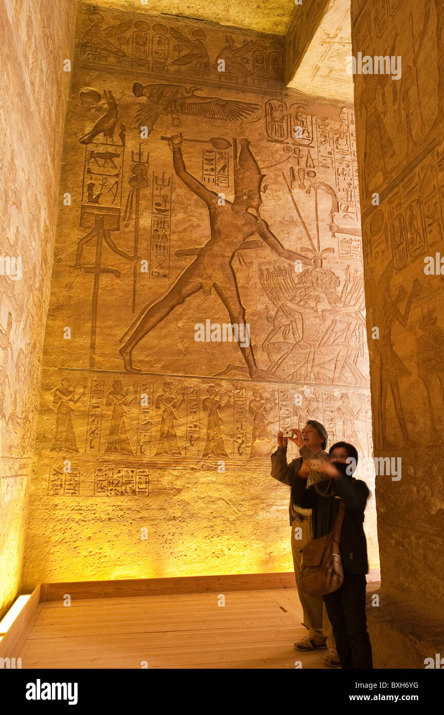 Egypt, Egyptian hieroglyphs at Abu Simbel Temple Nubian Monuments abu ...