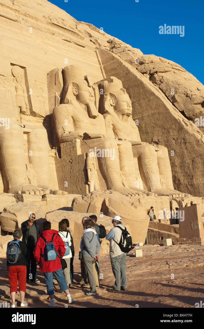 Egypt, statues at Abu Simbel Temple Nubian Monuments abu, Egypt Stock ...