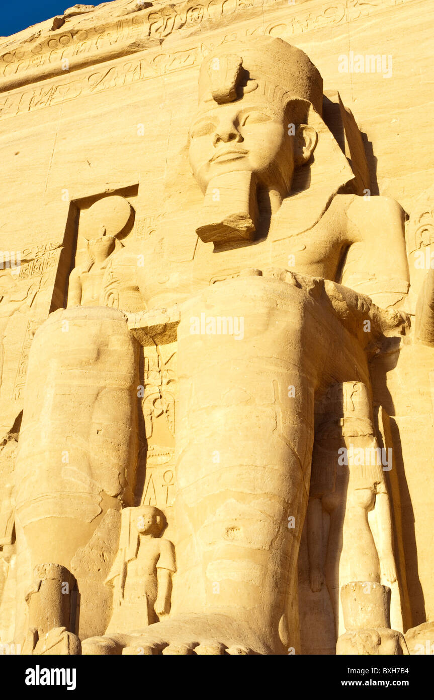 Egypt, statues at Abu Simbel Temple Nubian Monuments abu, Egypt Stock ...