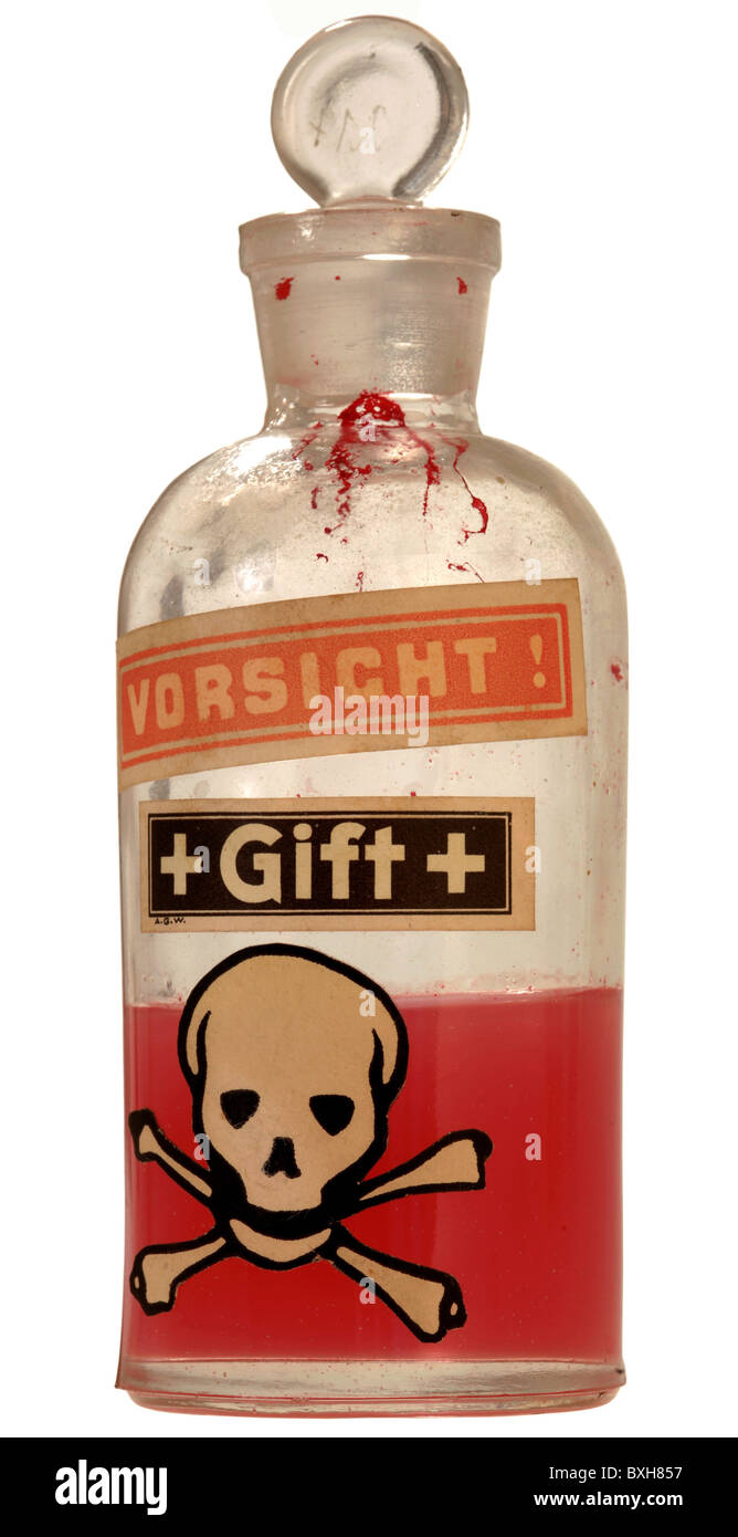 death, poison, poison bottle, "Vorsicht Gift" (Danger! Poison ...