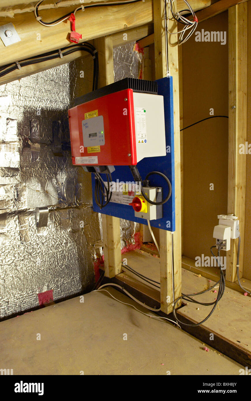 Solar electricity unit Stock Photo - Alamy