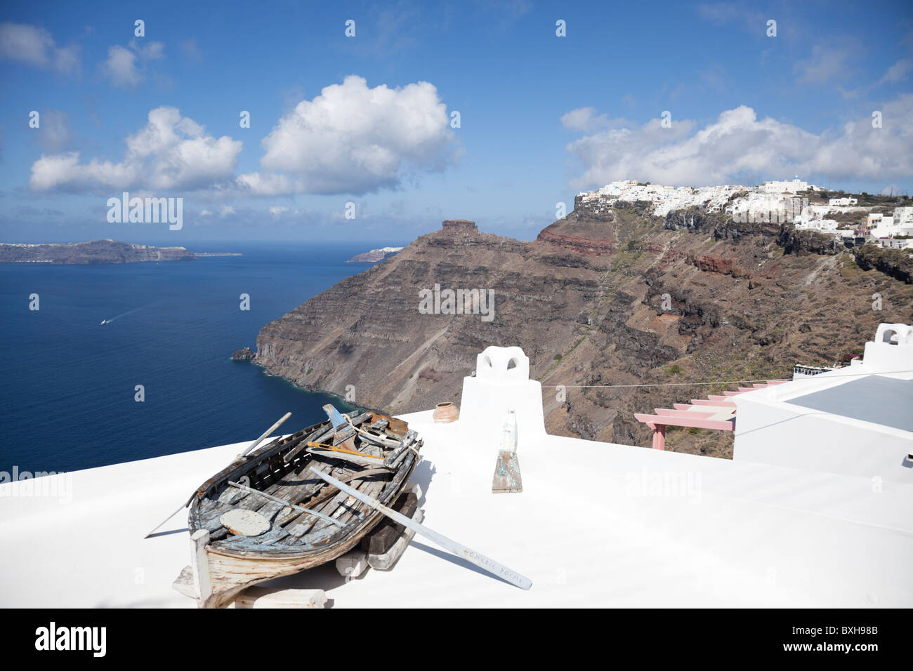 The famous Santorini cliff, formed by volcanic eruption Stock Photo - Alamy
