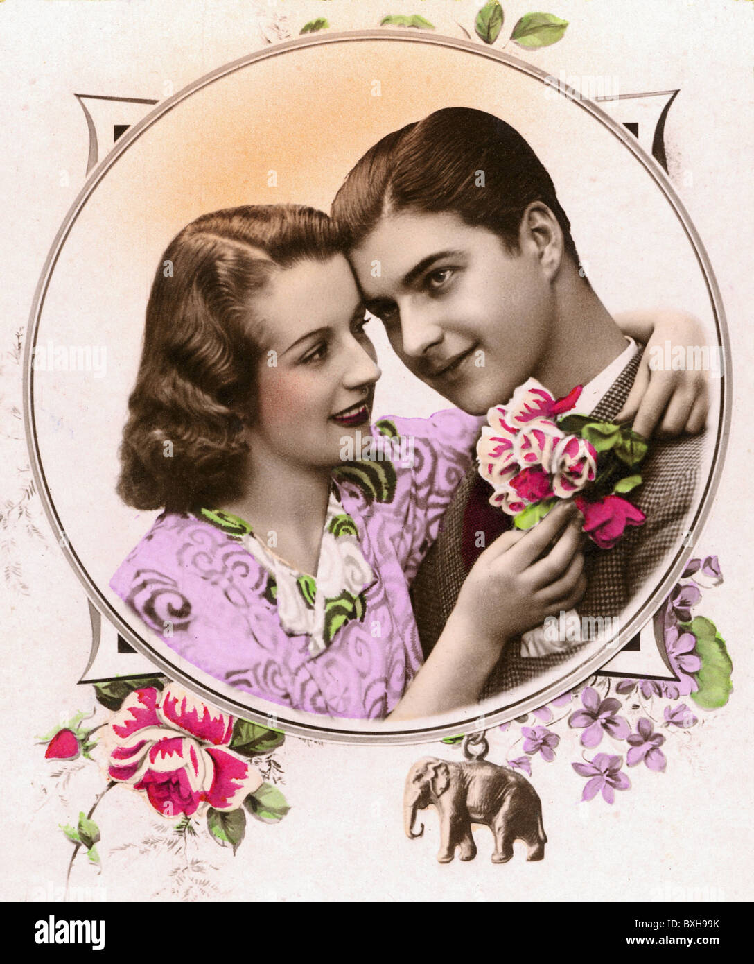 poeple, couples, love couple, France, circa 1920, Additional-Rights ...