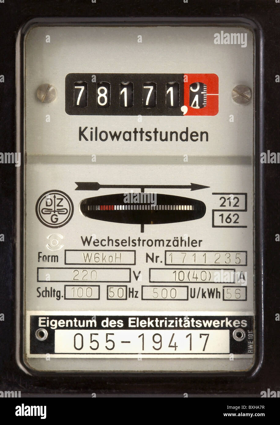 energy, electricity, electricity meter, Germany, circa 1965, Additional ...