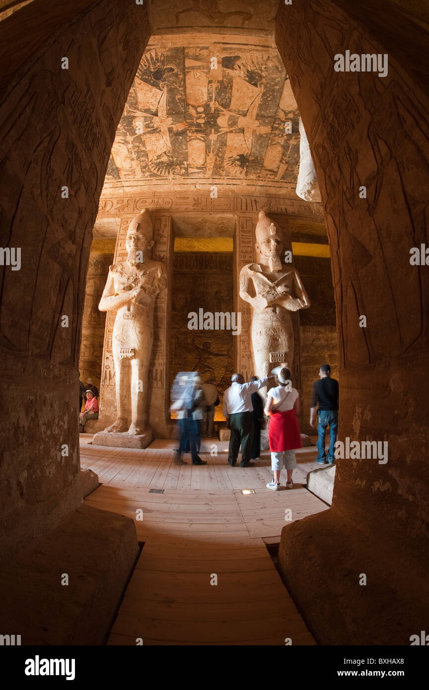 Egypt, statues at Abu Simbel Temple Nubian Monuments abu, Egypt Stock ...