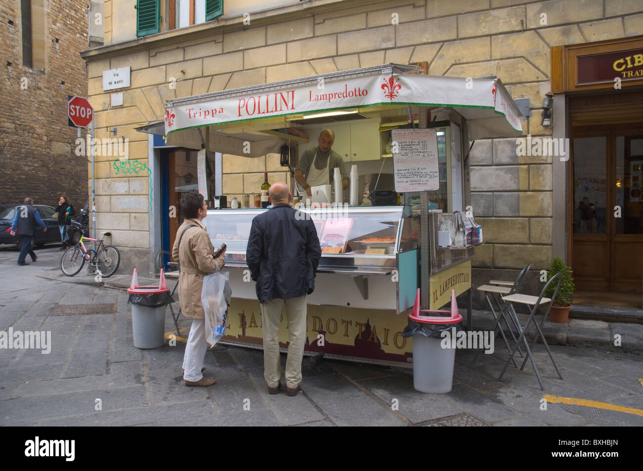 Stall selling trippa the local tripe dish central Florence (Firenze ...