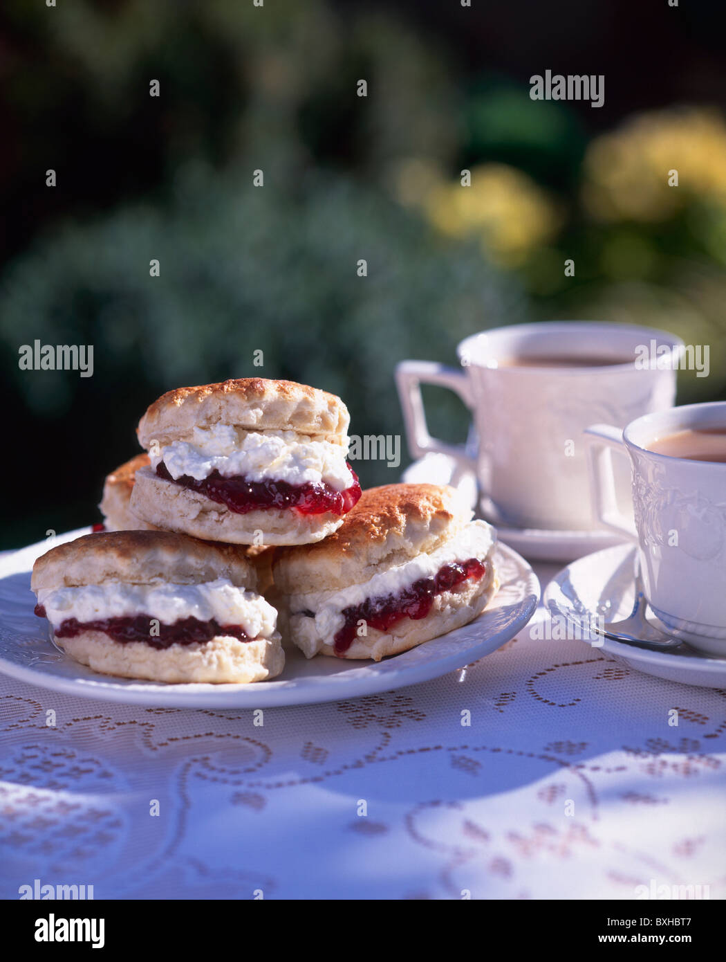 Cornish Cream Tea Stock Photo - Alamy