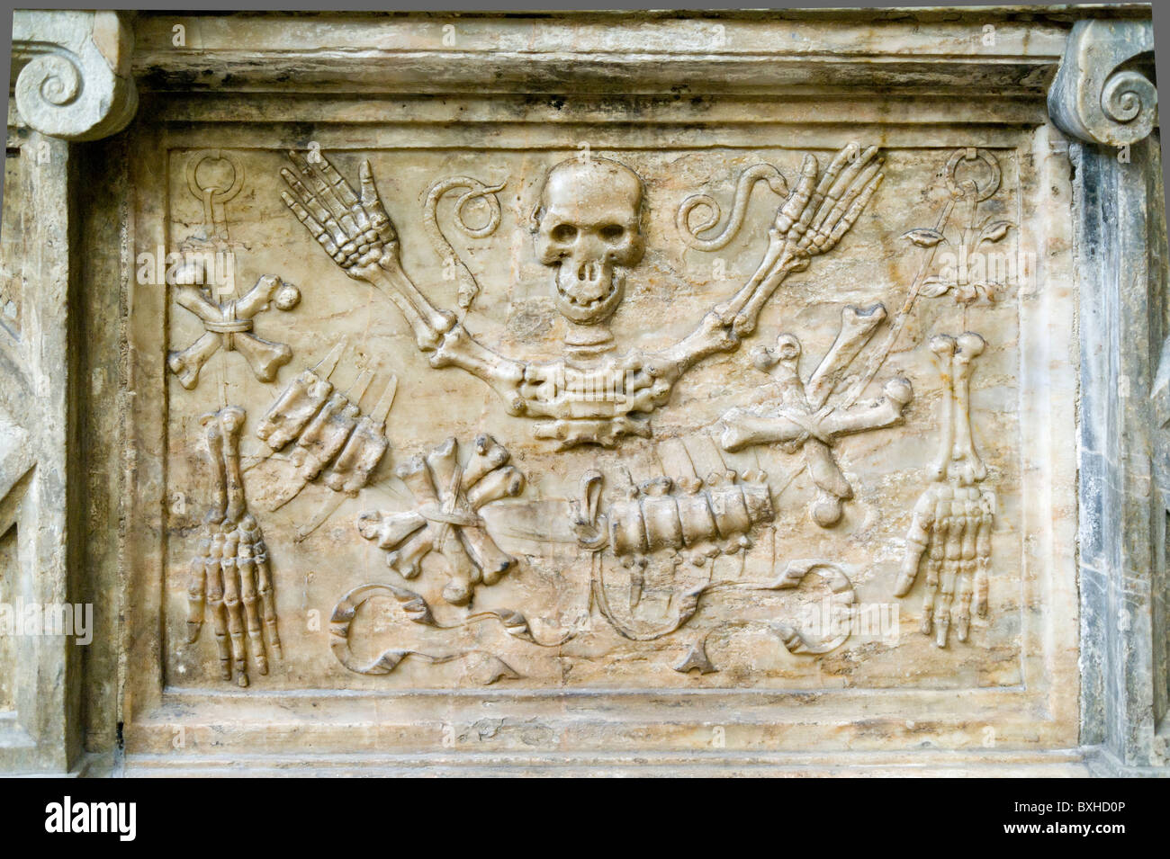 Tomb Decorated with Human Skeleton Saint-Just Cathedral in Narbonne ...